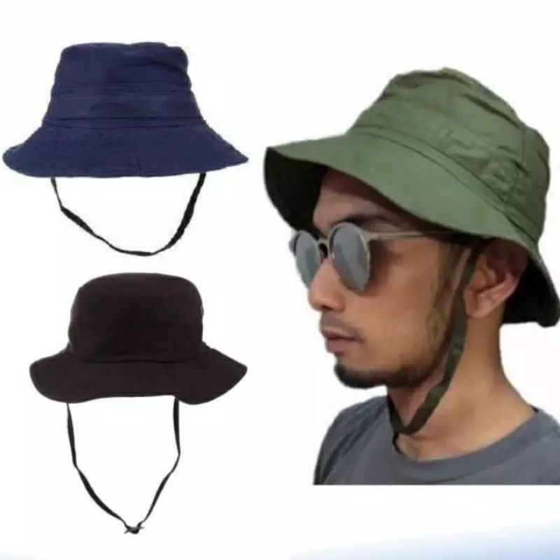Jual Topi Gunung Rimba Tali Hiking Hutan Camping Hat Tlali Hitam Kuning ...