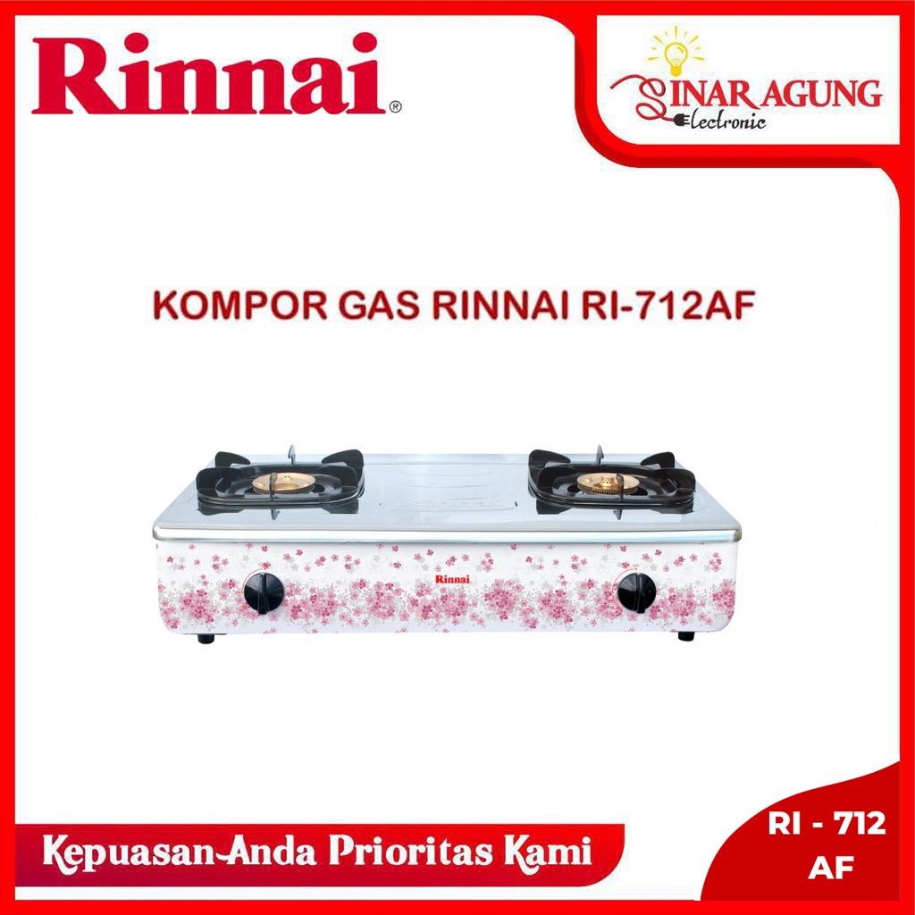 Jual KOMPOR GAS RINNAI RI712AF / RI-712 AF / RI 712 AF [2 TUNGKU] 100% ...