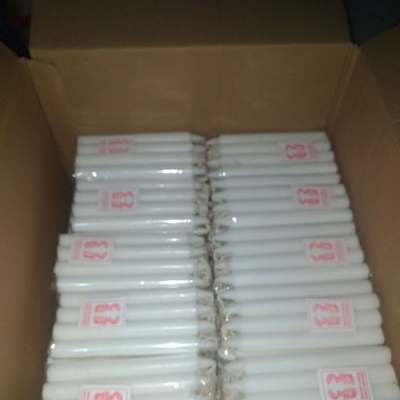 Jual lilin putih murah /mati lampu /isi banyak panjang /cap dragon ...