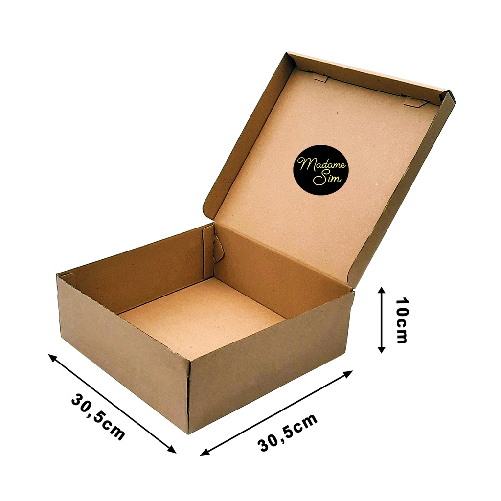 Jual KOTAK KUE - CAKE BOX - DUS BOLU 30x30x10 (ISI : 10 PCS) | Shopee ...