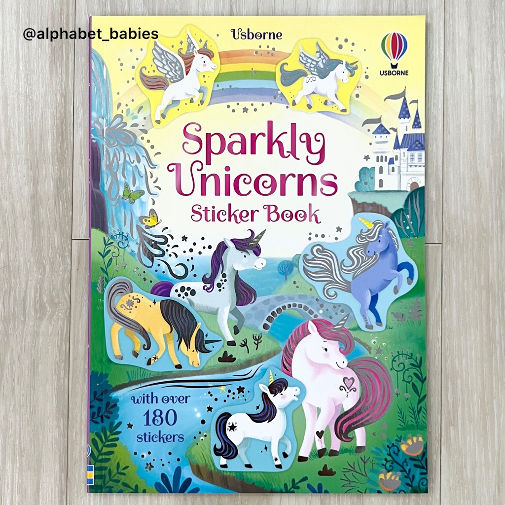 Jual Usborne Sparkly Unicorns Sticker Book (with over 180 stickers ...