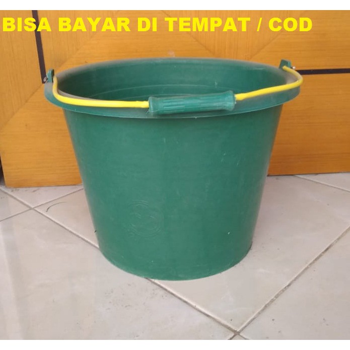 EMBER PLASTIK HIJAU 3 RODA BESAR / EMBER COR ANTI PECAH / EMBER ...