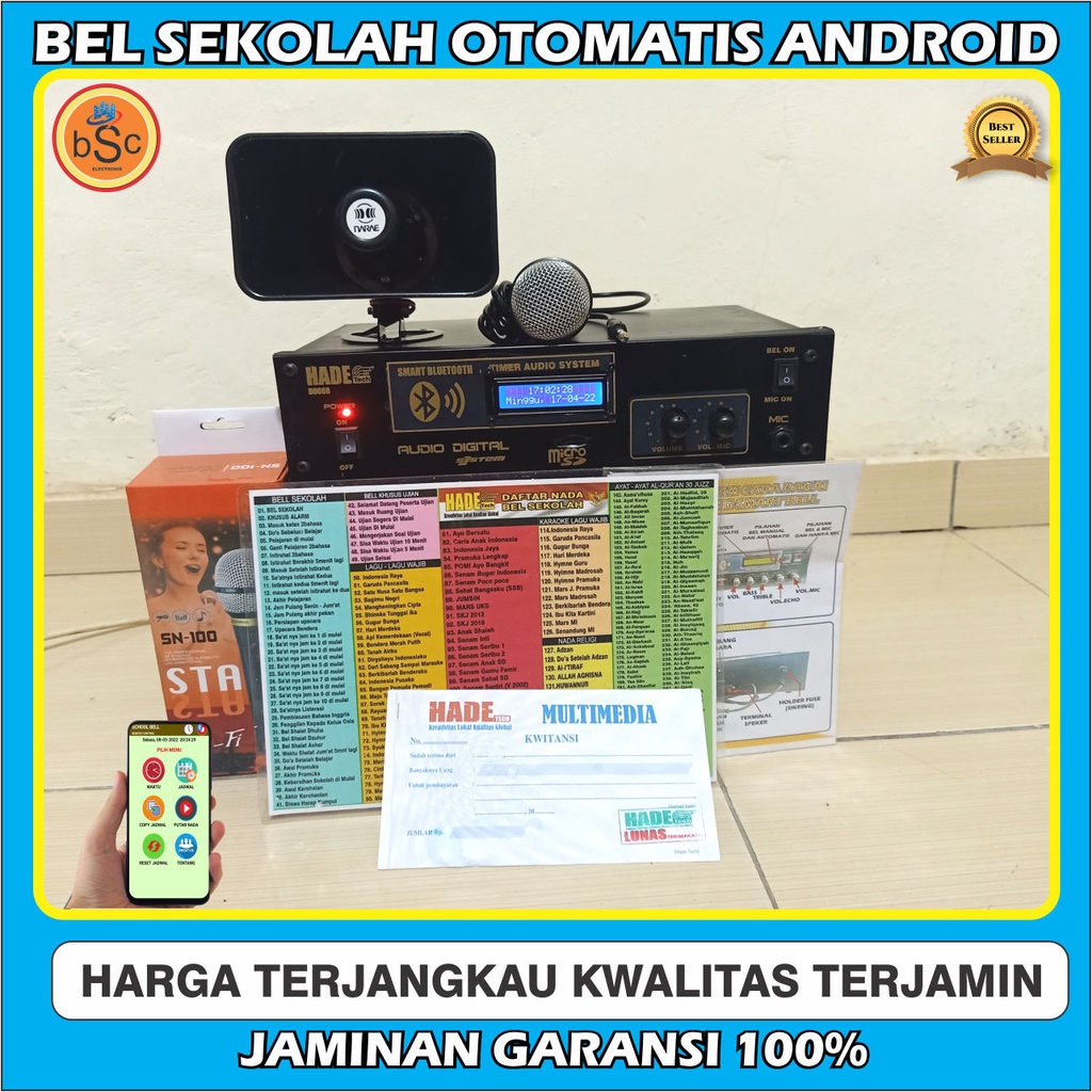 Jual Bel sekolah otomatis android 1horn lengkap | Shopee Indonesia