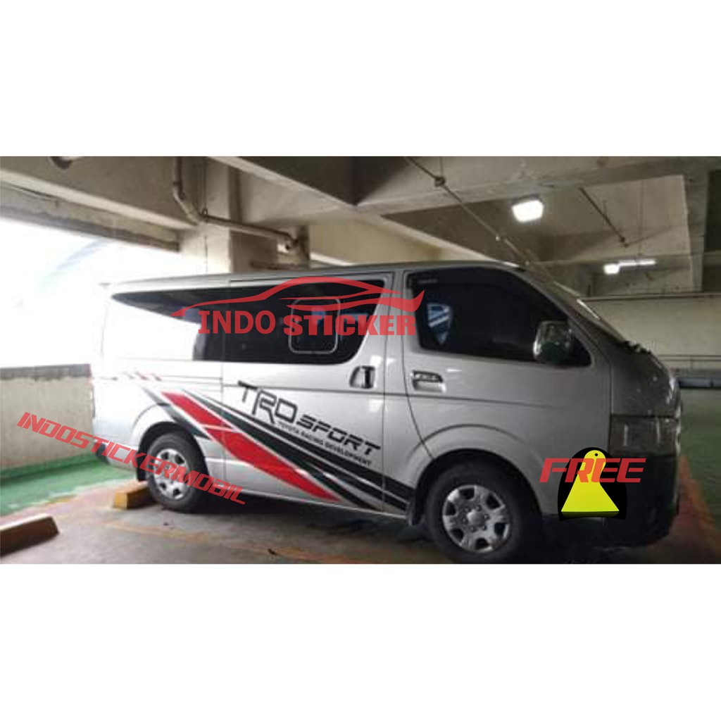 Jual Striping sticker mobil hiace sticker trd mobil toyota hiace side ...