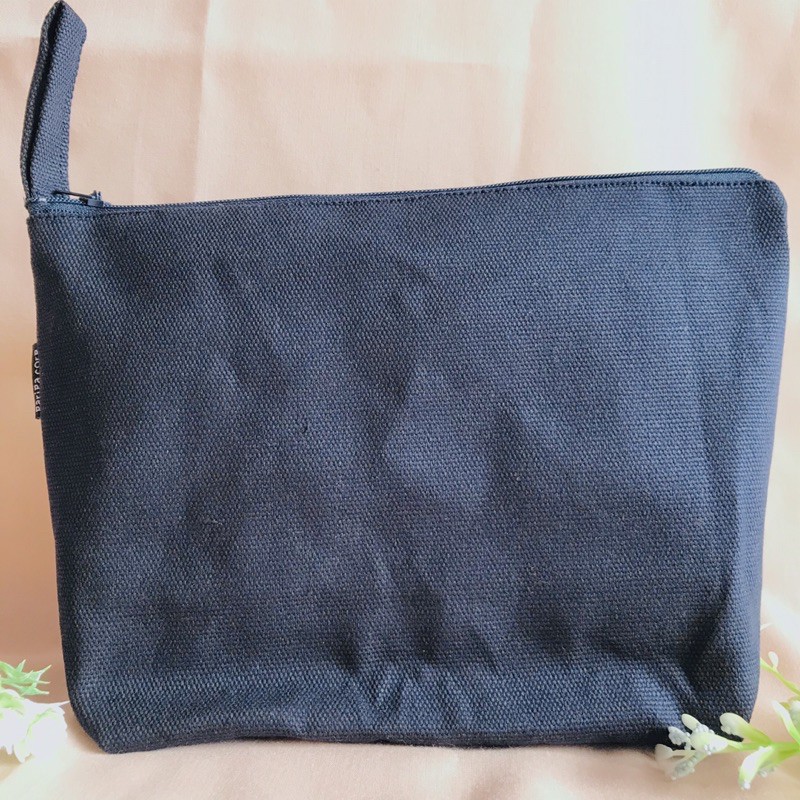 Jual pouch paripa kanvas biru dongker polos ( COD AVAILABLE) | Shopee ...