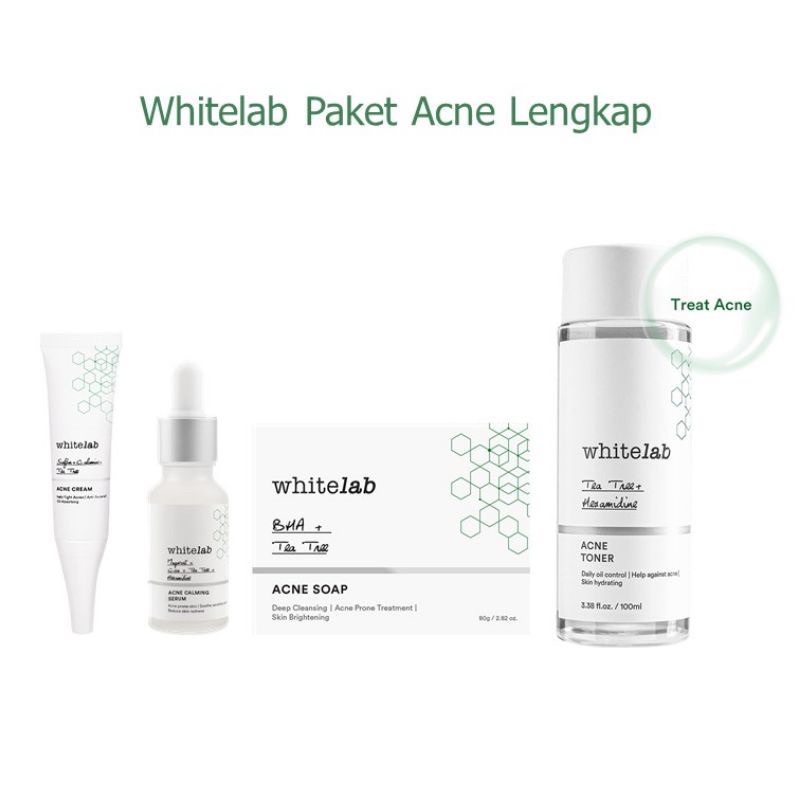 Jual Produk Kecantikan Skin Care Whitelab Paket Acne Lengkap | Shopee ...