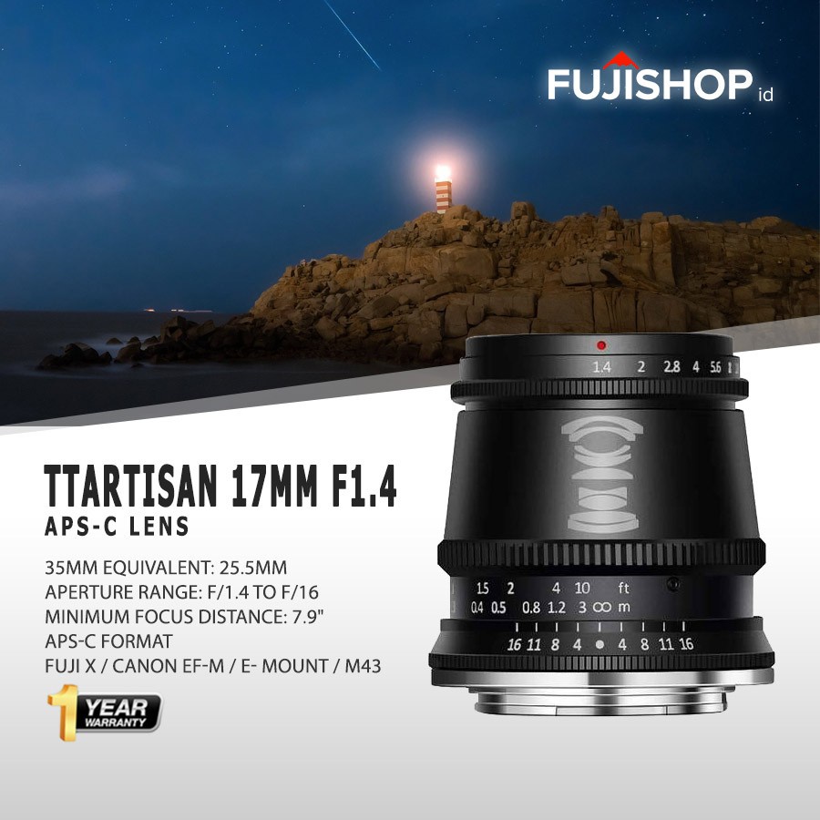 Jual Ttartisan 17mm F1 4 Lensa Ultrawide 17mm F1 4 For Apsc Camera