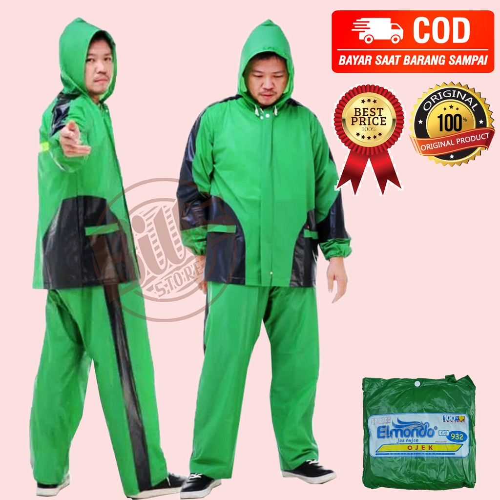 Jual Jas Mantel Jaket Hujan Ujan Raincoat Setelan Pria Wanita Dewasa Bahan PVC Tebal Anti Tembus ...