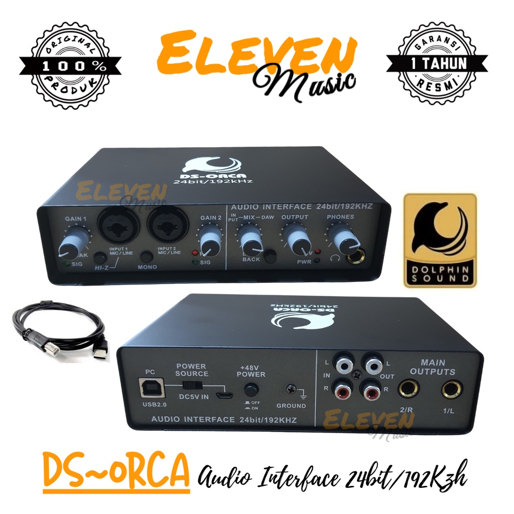 Jual Dolphin Sound DS ORCA 2-Channel Audio Interface 24bit/192Kzh ...