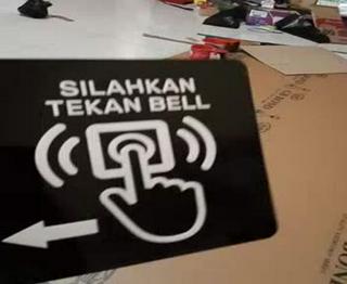 Jual Bell ( Silahkan Tekan Bell ) Sign In acrylik timbul 15 x 15 cm ...