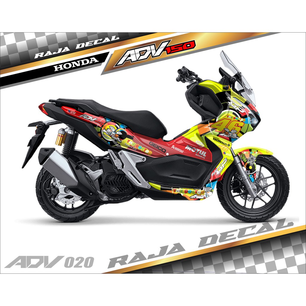 Jual Decal Sticker Honda ADV 150 Fullbody Stiker Valentino Rossi VR 46 ...