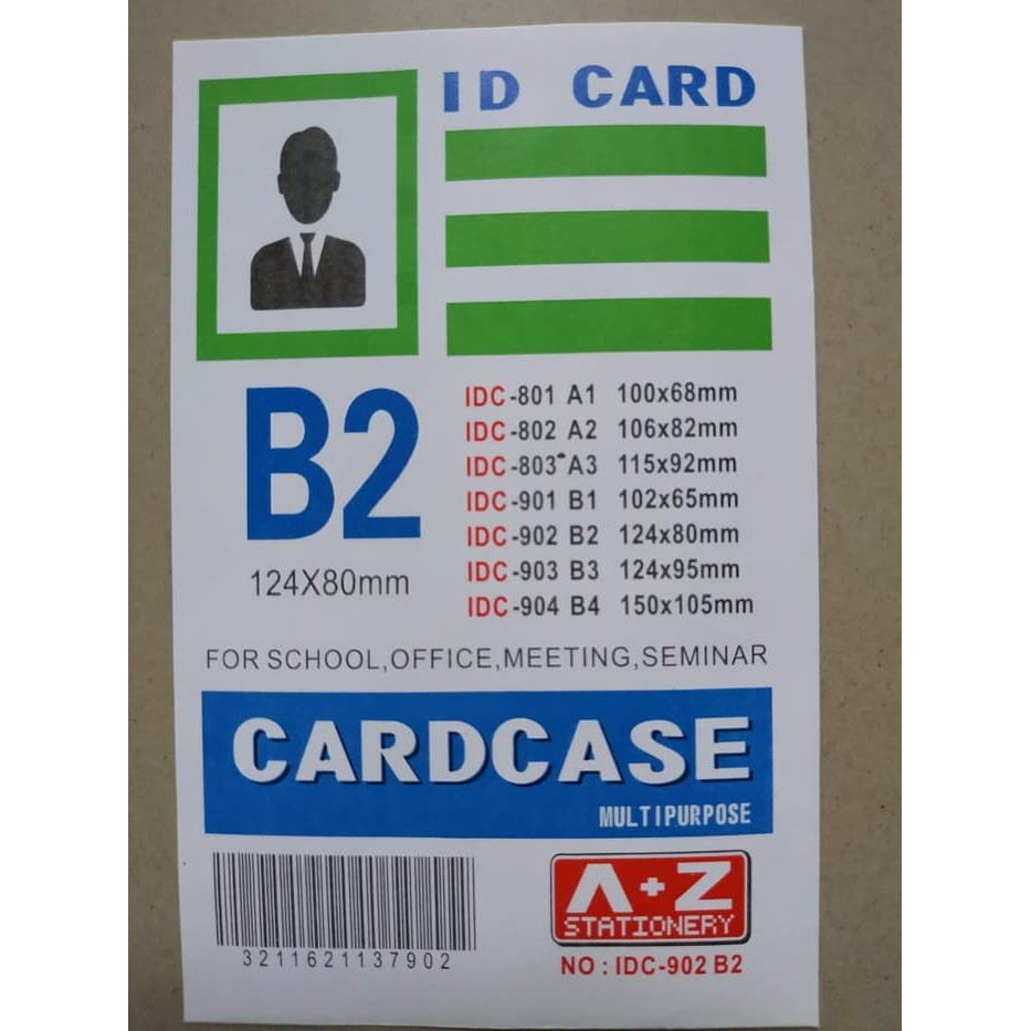 Jual Card Case B2 / Glue Card / Name Tag Tebal / PVC Tempat ID Card ...