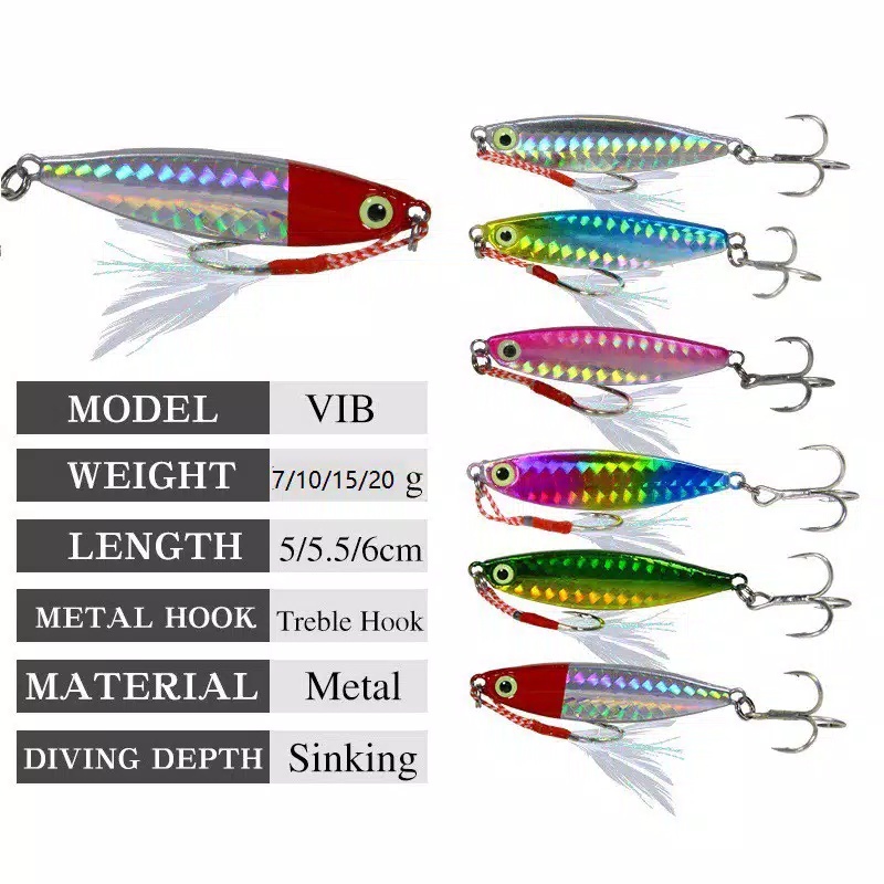 Jual umpan metal jig berat 10 gram sisik kasar dan warna terang lure swimbait | Shopee Indonesia