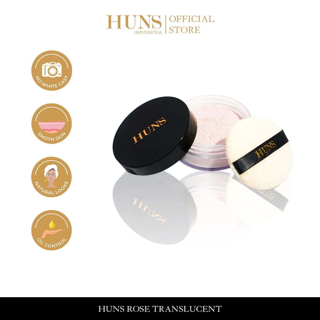 Jual Huns Rose Translucent Loose Powder Bedak Tabur Oil Control dan ...