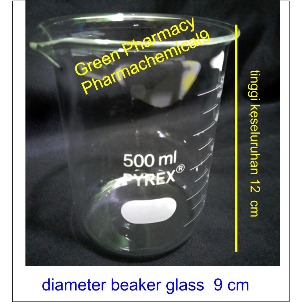Jual beaker glass gelas piala 500 ml cc pyrex | Shopee Indonesia