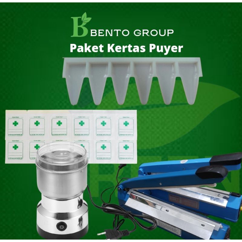 Jual Paket Lengkap Puyer Obat Blender mini + Sealer 30cm p + Sendok ...