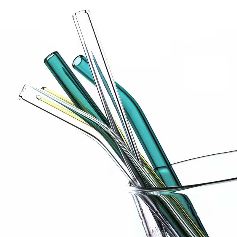 Jual Sedotan lengkung kaca / glass straw transparant 10 mm | Shopee ...