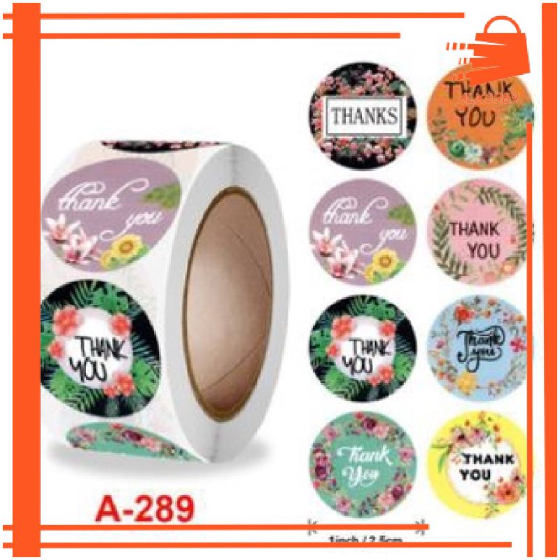 Jual 500pcs / Roll Stiker Label Amplop Tulisan Thank You Untuk Dekorasi ...
