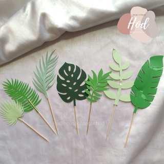 Jual 7 pc / set Topper Tropical Leaf Hiasan Kue Properti Foto Bentuk ...