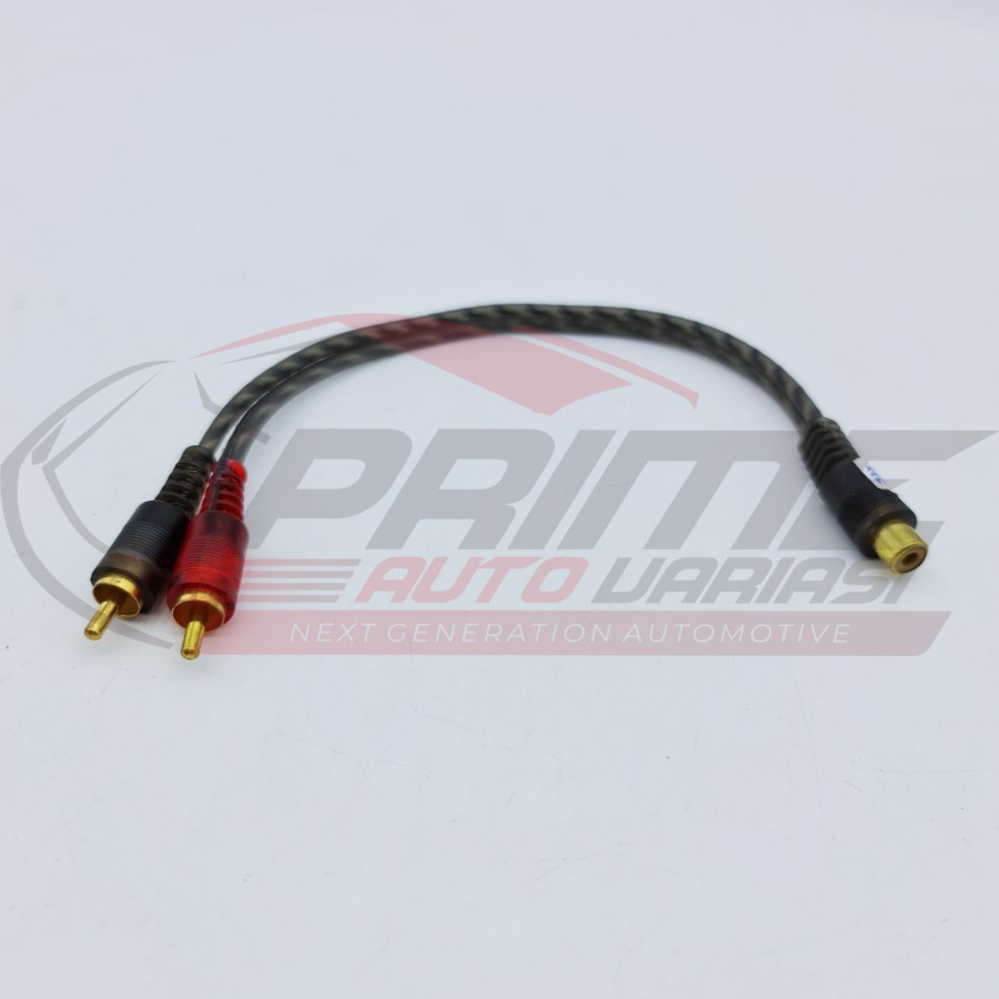 Jual Kabel Audio RCA Splitter 3.5MM 2 MALE TO FEMALE COKLAT - 2L/1P ...