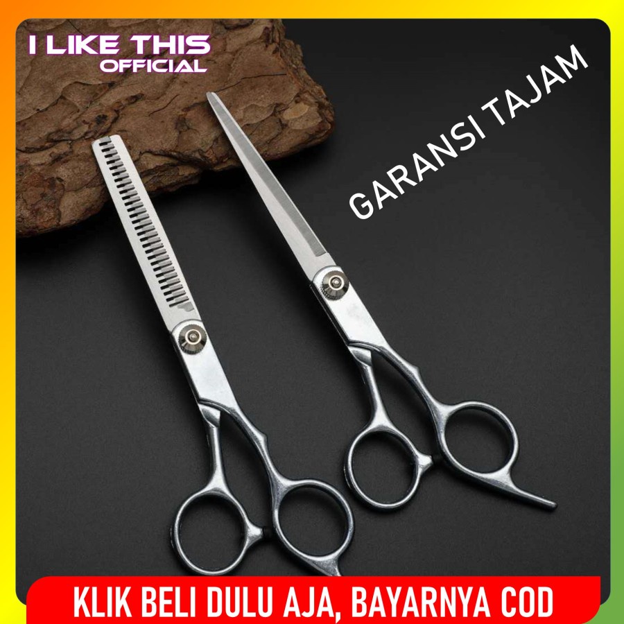 Jual TaffHome Gunting Rambut Gunting Sasak Gunting Lurus Stainless ...