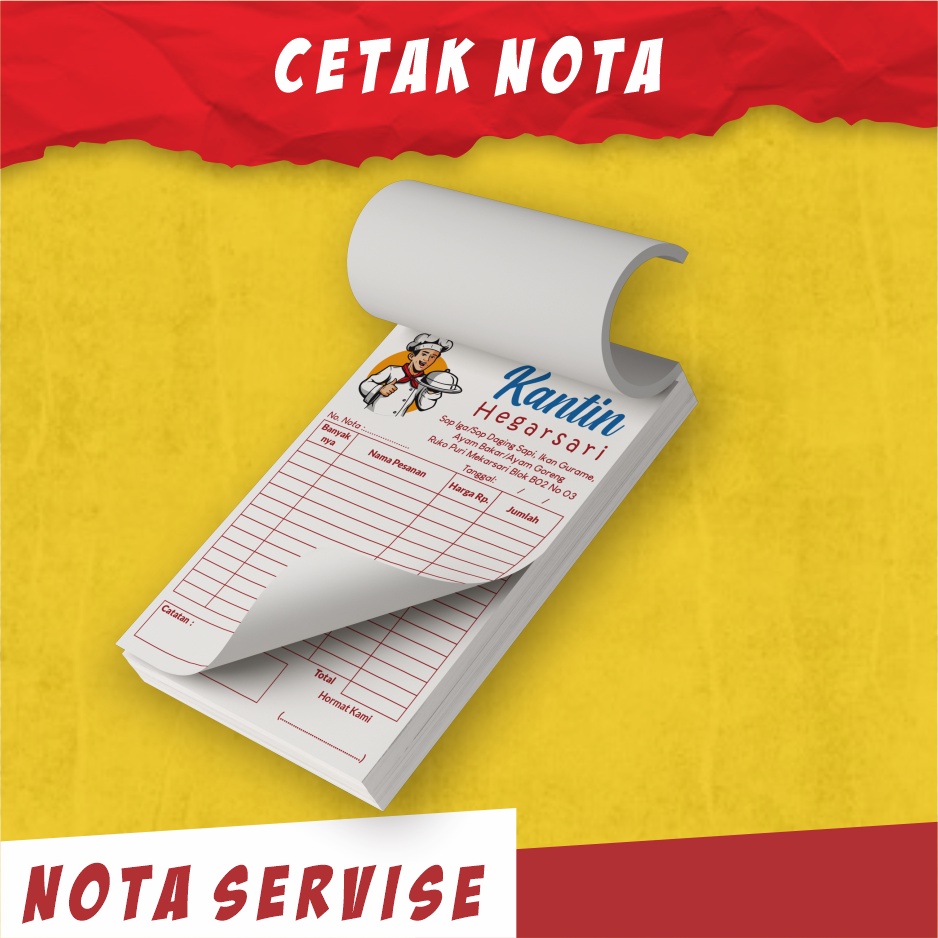 Jual Nota Faktur Warung Makan/Restaurant (Free Design) | Shopee Indonesia