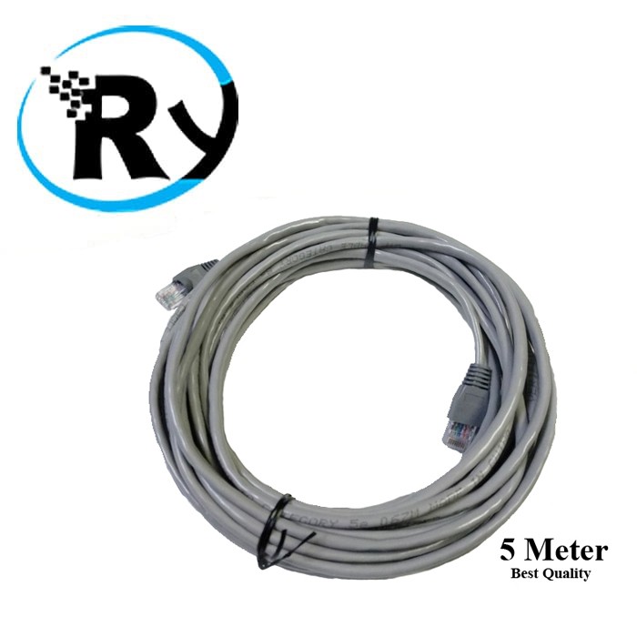 Kabel LAN 5M Cat5e 5Meter UTP Cable Network 5 Meter Siap Pakai | Shopee ...