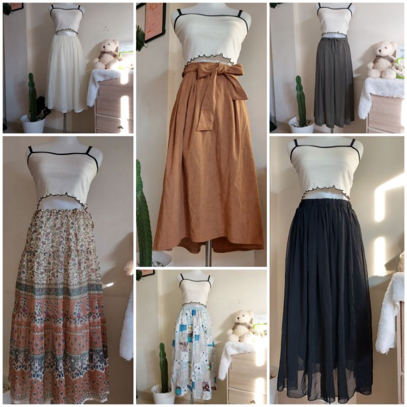 Jual Rok Vintage Kembang Bunga Pita cantik - perhatikan panjang rok ...