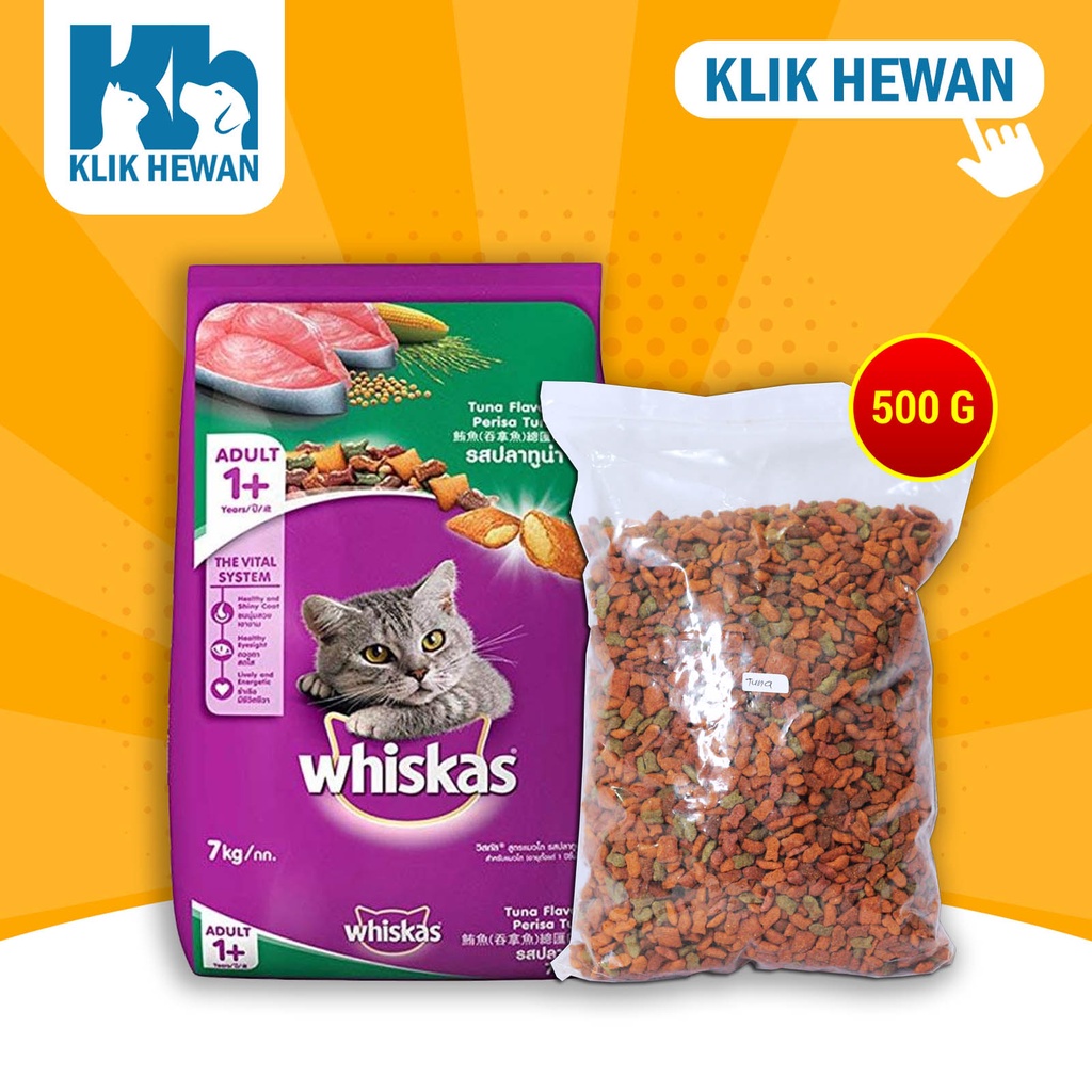 Jual Makanan Kucing Dewasa Kemasan Repacking - Whiskas 500 Gram ...