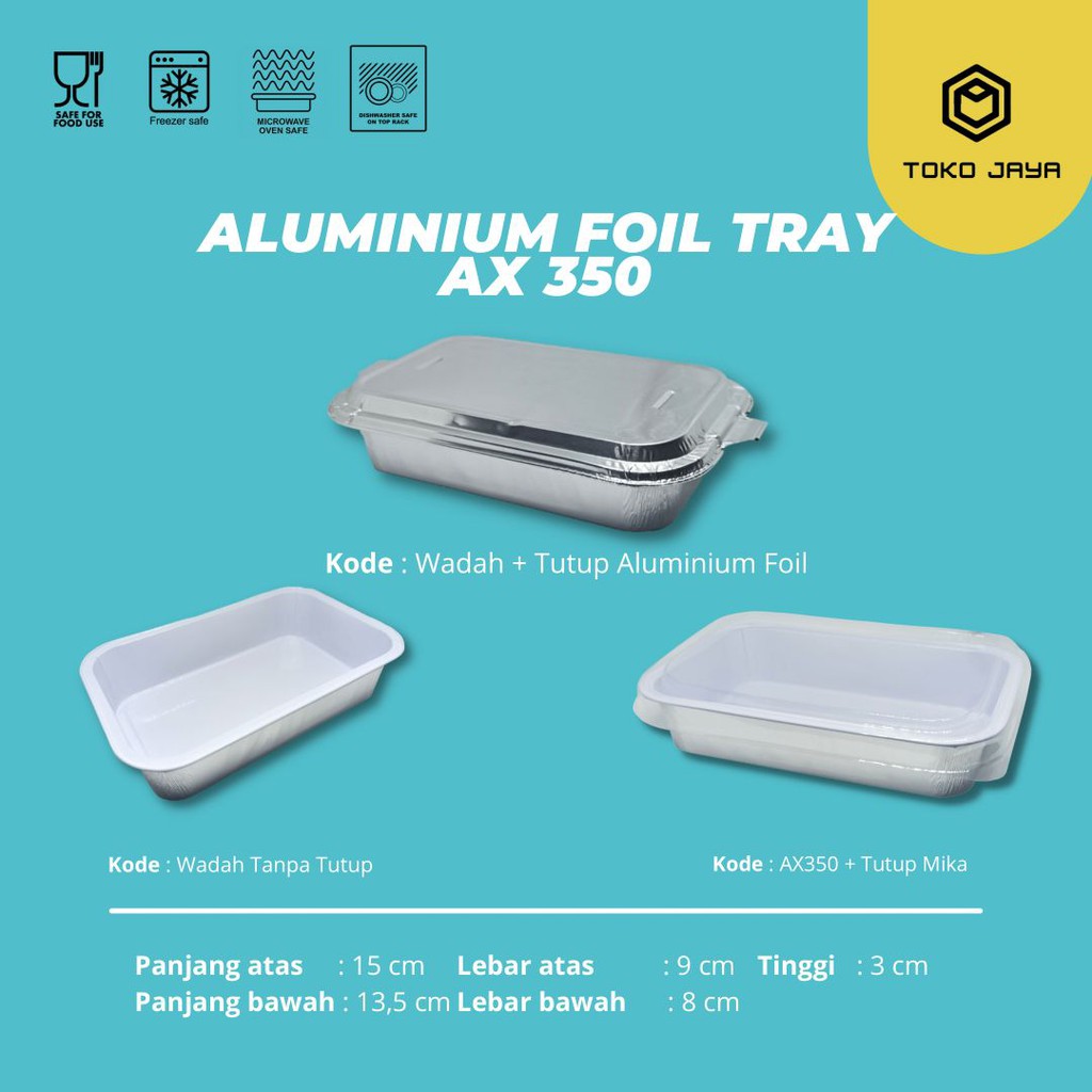 Jual ALUMINIUM FOIL TRAY AX350 TUTUP Aluminium Foil Cup READY STOCK