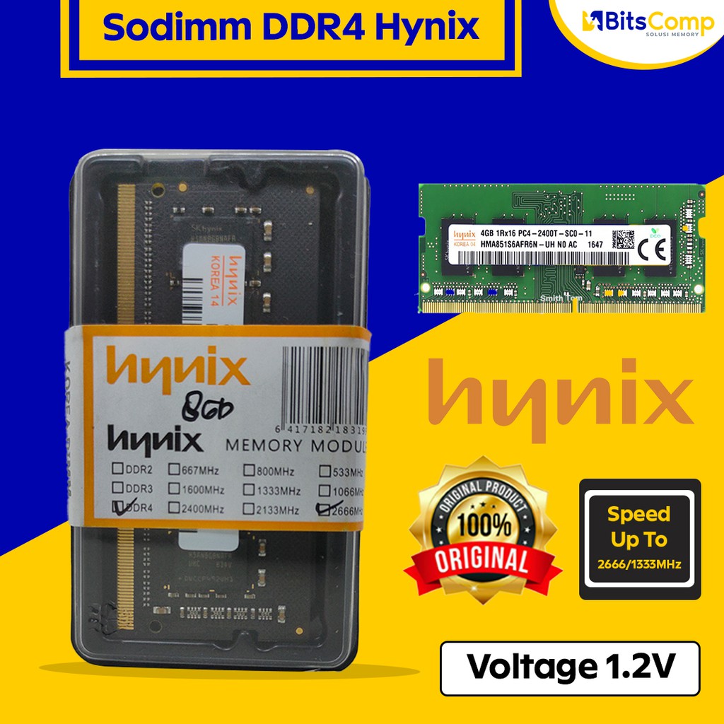 Jual Memory Sodimm RAM 4GB 8GB DDR4 PC2666 1333mhz Hynix untuk laptop notebook | Shopee Indonesia