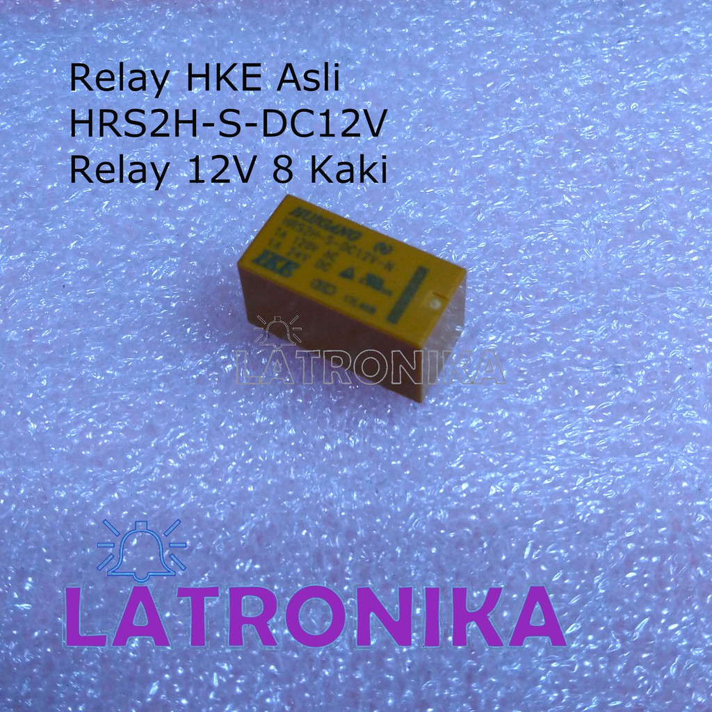 Jual Relay HKE Asli HRS2H-S-DC12V Relay 12V 1A 12Volt 12 V Volt DPDT 8 ...