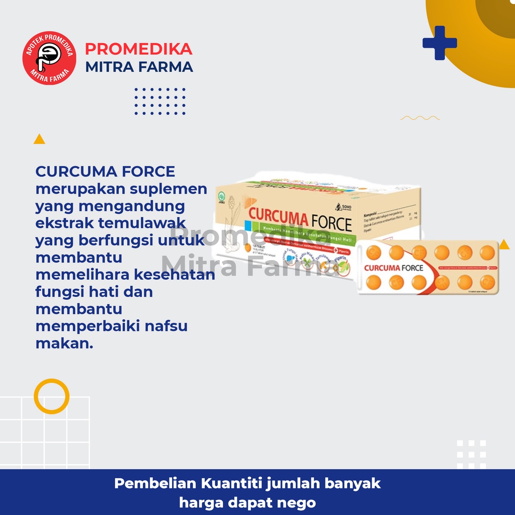 Jual Curcuma Force 12's Tablet / Strip / Suplemen Membantu Memperbaiki ...