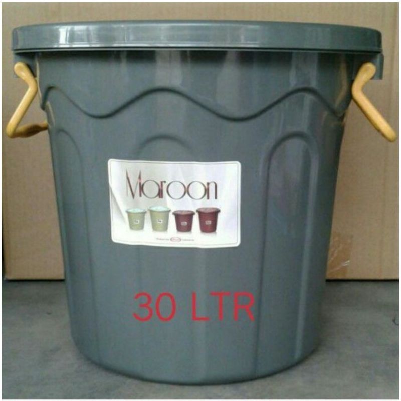 Jual EMBER AIR PLASTIK 30 LITER GREAT Ember Maroon Great Dengan Tutup ...