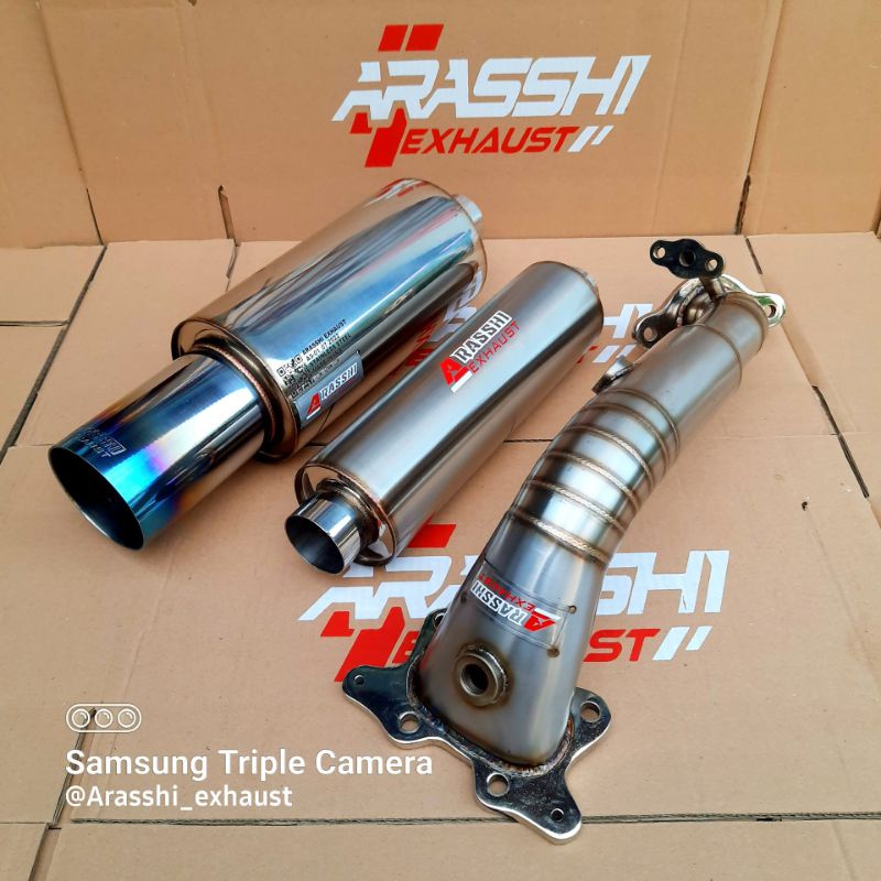 Jual Arasshi Exhaust Fullsystem Civic Fd Muffler AS-01 Burntipe ...
