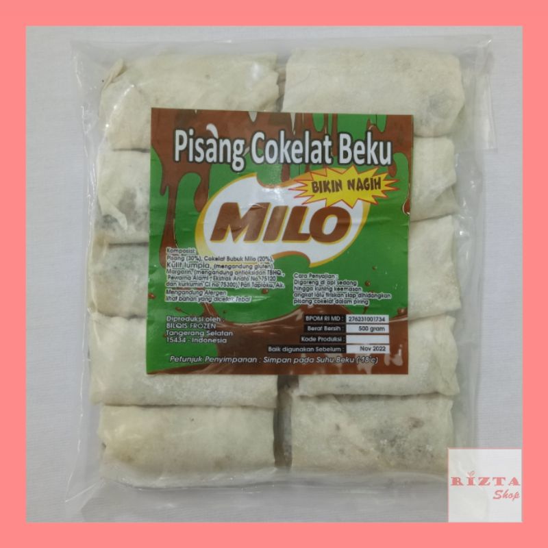 Jual Bilqis Frozen Pisang Lumer Cokelat Milo | Shopee Indonesia