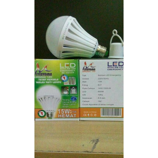 Jual Bohlam LED Emergency 15 Watt ( Mitsuyama ) | Shopee Indonesia