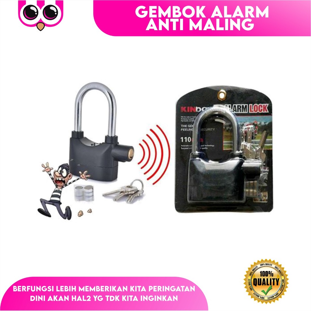 Jual GEMBOK ALARM ANTI MALING GEMBOK PENGAMAN | Shopee Indonesia