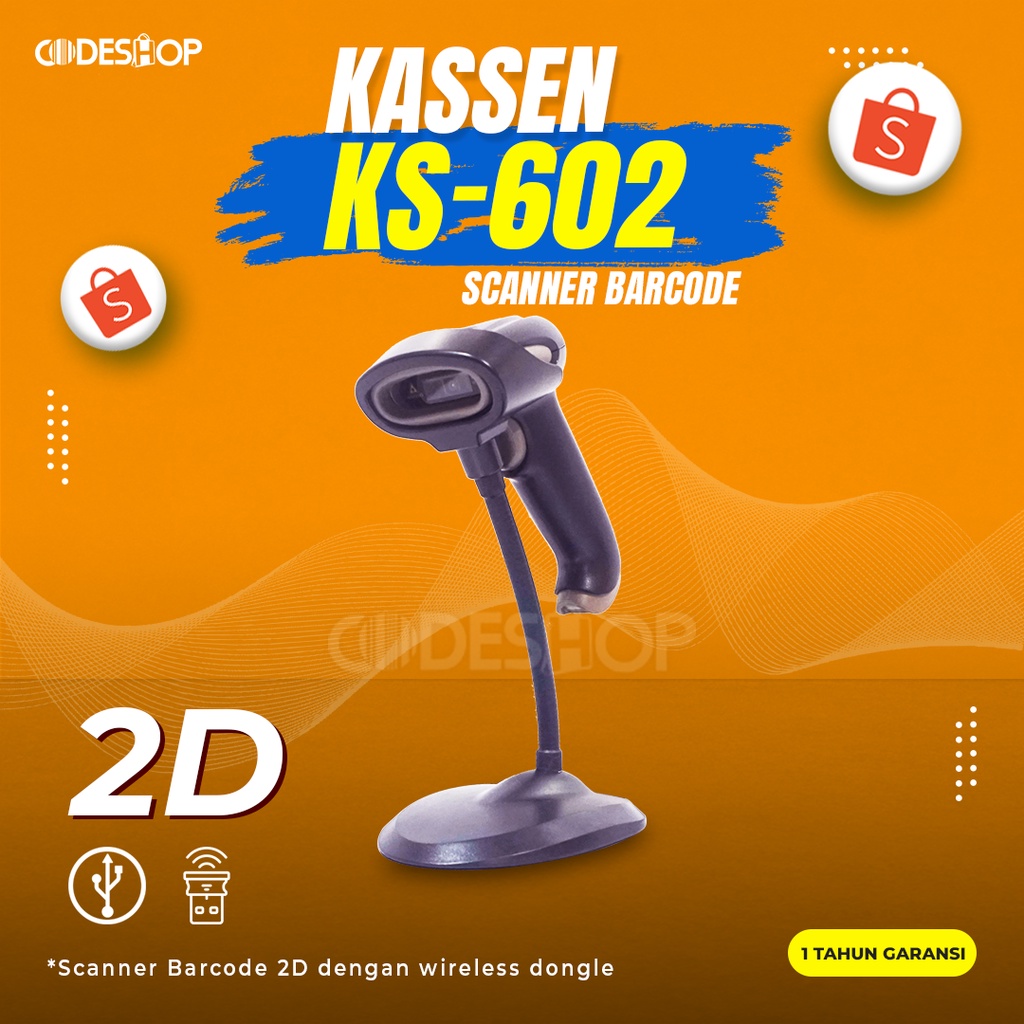 Jual 2D BARCODE SCANNER E-FAKTUR KASSEN 602 AUTO+STAND (QR Code-Efaktur ...