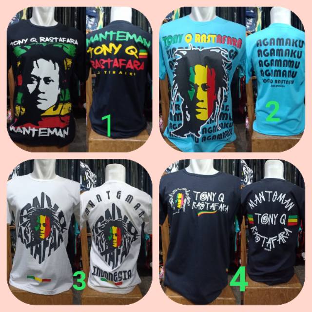 Jual kaos tony q rastafara manteman indonesia baju rasta reggae bob ...