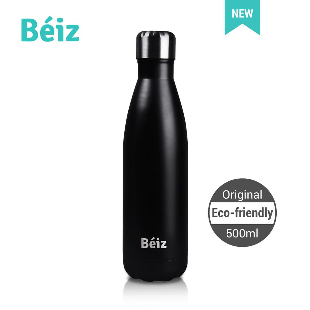 Matte Hitam - Beiz Botol Minum Stainless Steel Tahan Panas Anti Tumpah ...