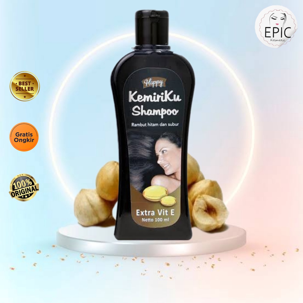 Jual HAPPY KEMIRIKU Shampoo Rambut Hitam dan Subur 100ml | Shopee Indonesia