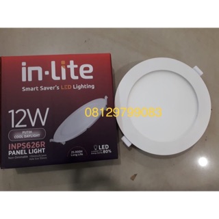 Jual Led panel downlight led inlite 12w 12 w lampu led plafon inbow 12 watt Indonesia|Shopee ...