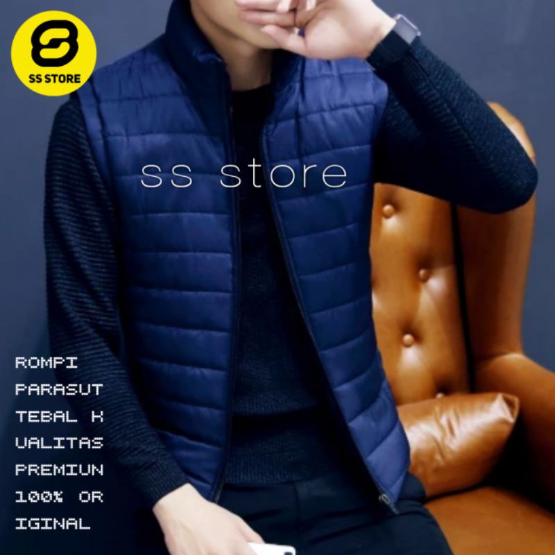 Jual ROMPI MOTOR/ ROMPI PARASUT PRIA WARNA BIRU NAVY | Shopee Indonesia