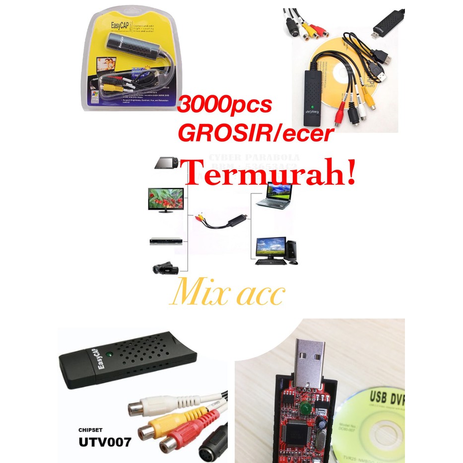 Jual Easycap USB Video Capture Adapter 1 Channel utv007 suport android ...
