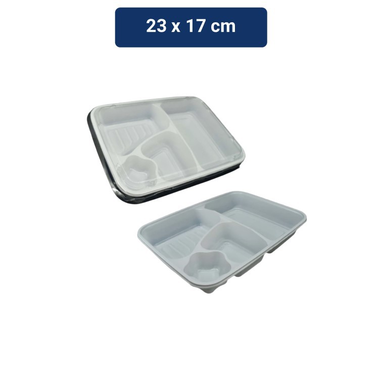 Jual DM Kotak Makan Bento Plastik / Mika Bento Box Hitam 50 Pcs ...