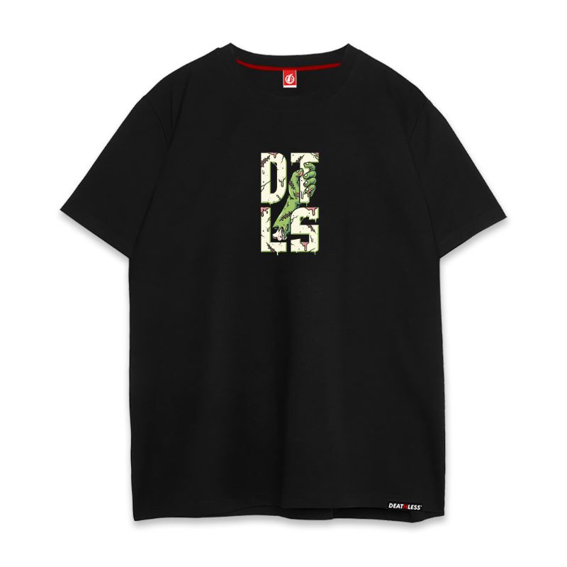 Jual Deathless Kaos | Zombie Hand | Hitam | Logo Series | Shopee Indonesia