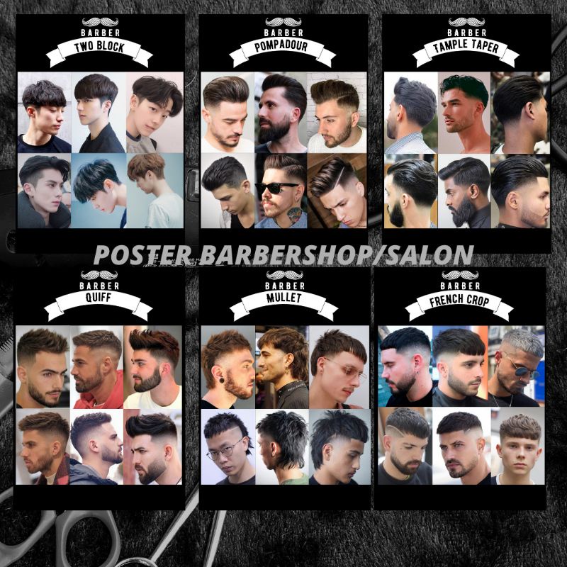 Jual Poster gambar model Barbershop Salon Pangkas rambut | Shopee Indonesia