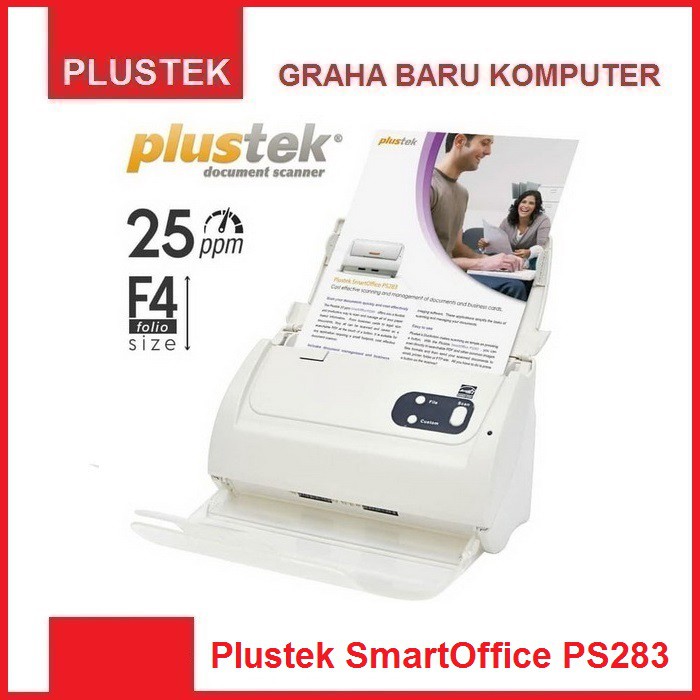 Jual Plustek SmartOffice PS283 Scanner ADF Otomatis Dokumen Komputer ...