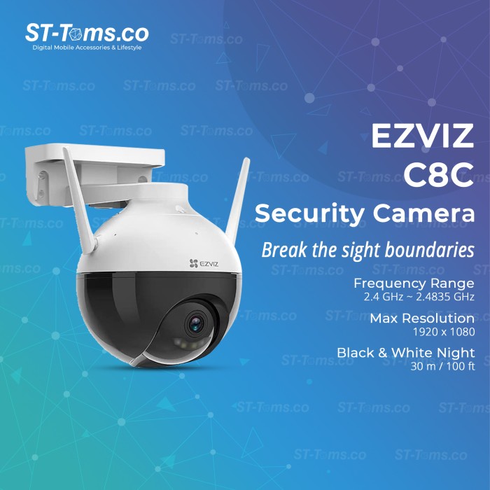 Jual EZVIZ C8C 1080p Pan / Tilt Outdoor Smart IP Security Camera ...